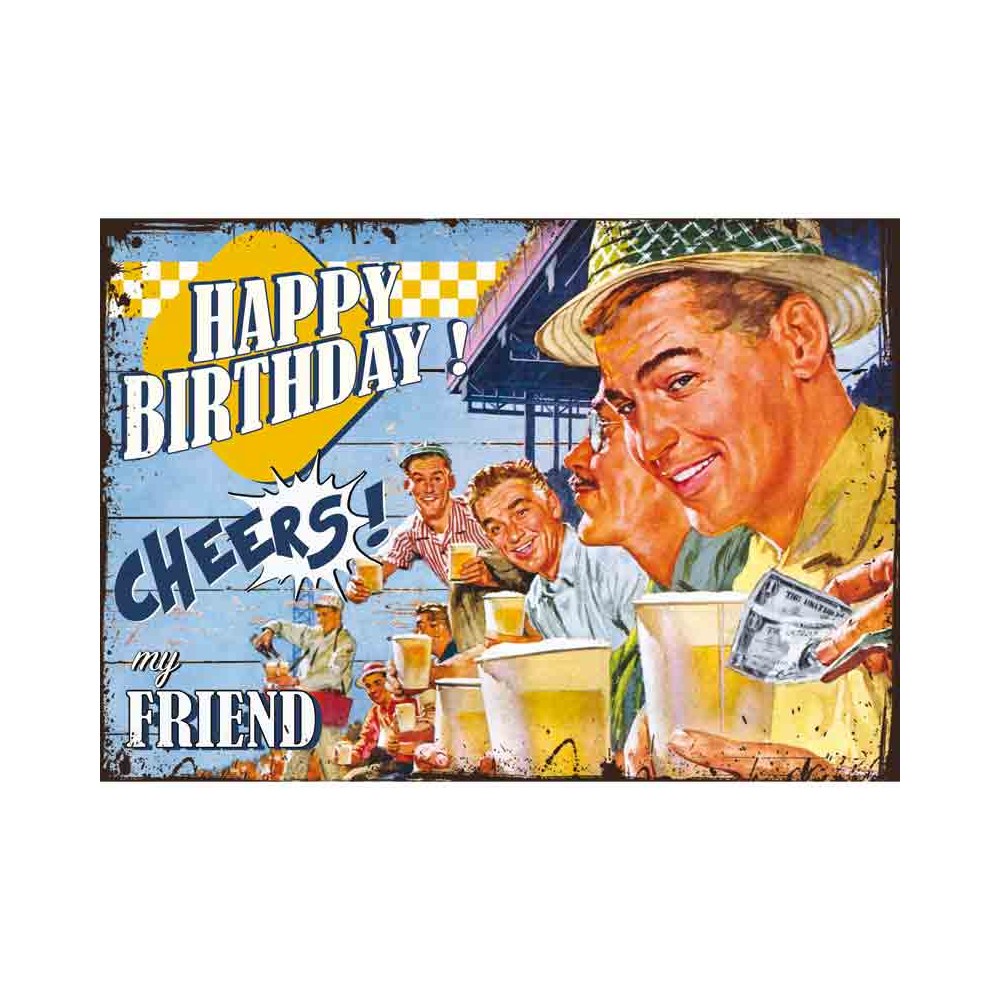 Plaque carton cheers - American Dream Market